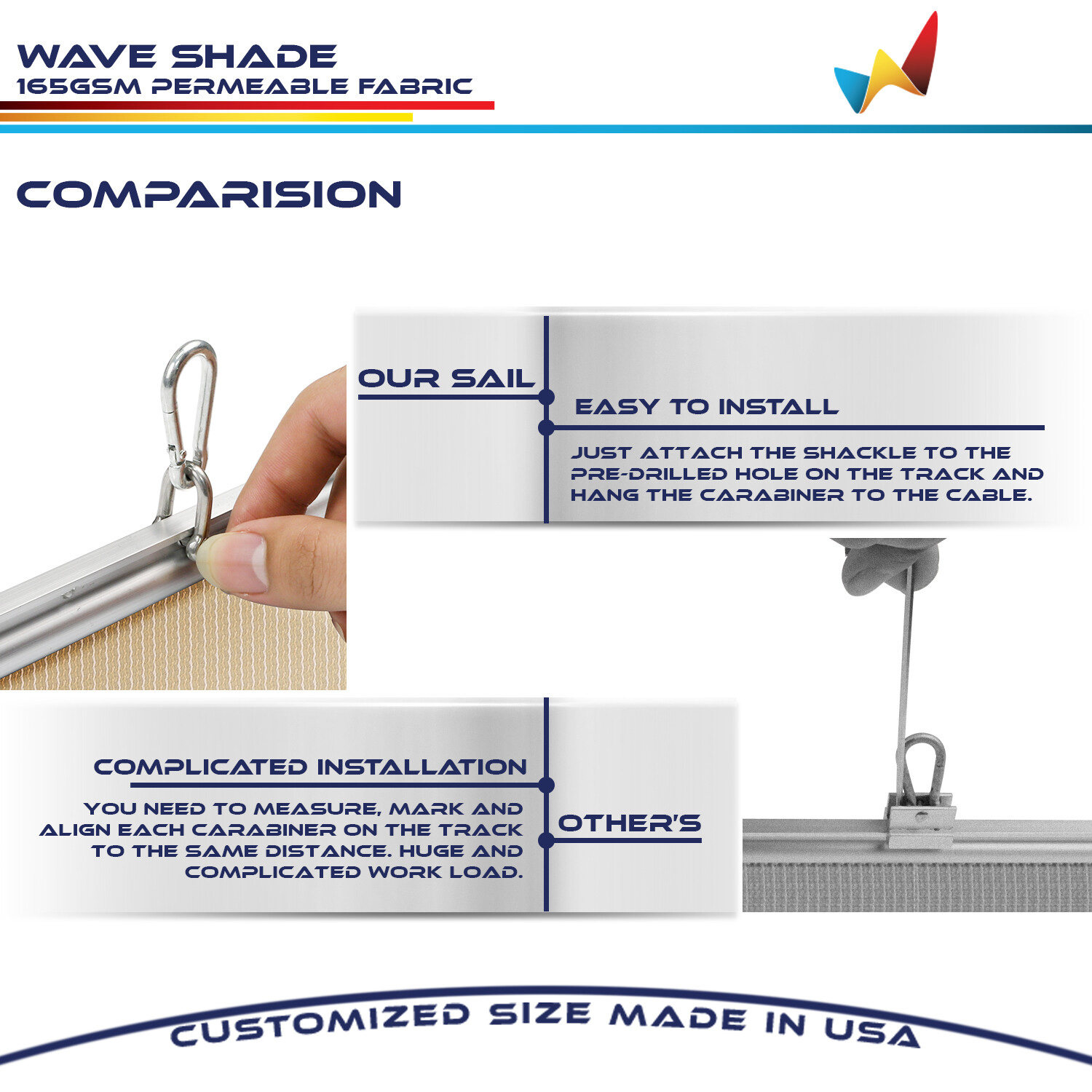 Beige Retractable Slide on Wire Canopy Awning Roofing Replacement for ...