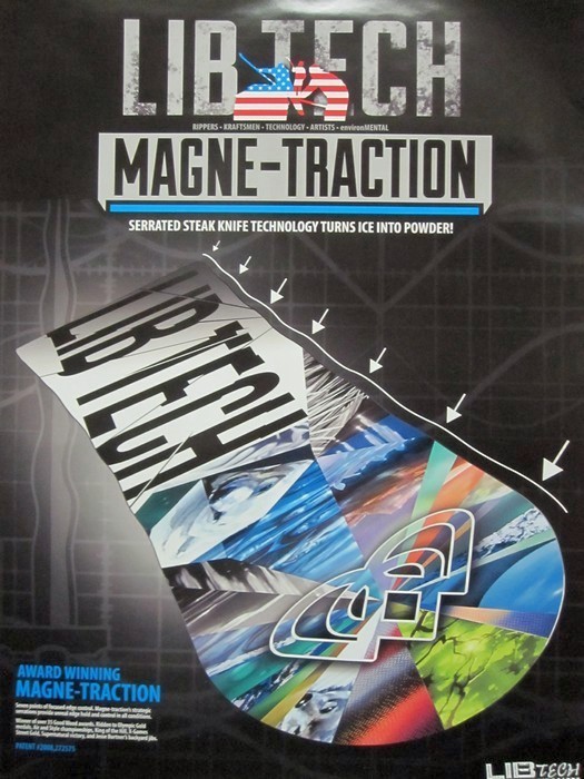 LIB TECH snowboard 2014 TRAVIS RICE 2 sided MAGNE-TRACTION promo poster ...