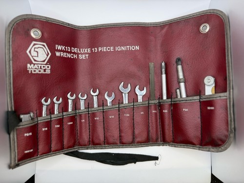 Matco Tools IWK13 Deluxe 13 pcs Open End Angled Ignition Wrench Set 3/ ...