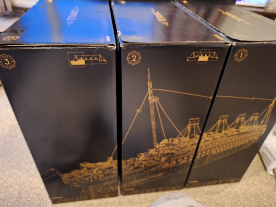 Lego Titanic 10294 Empty Boxes & Manuals Only - Large Box & 3 Inside ...