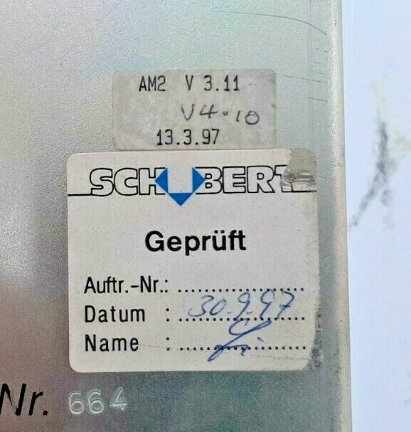 Schubert VMS AM2 v3.11 Positioning Drive | eBay