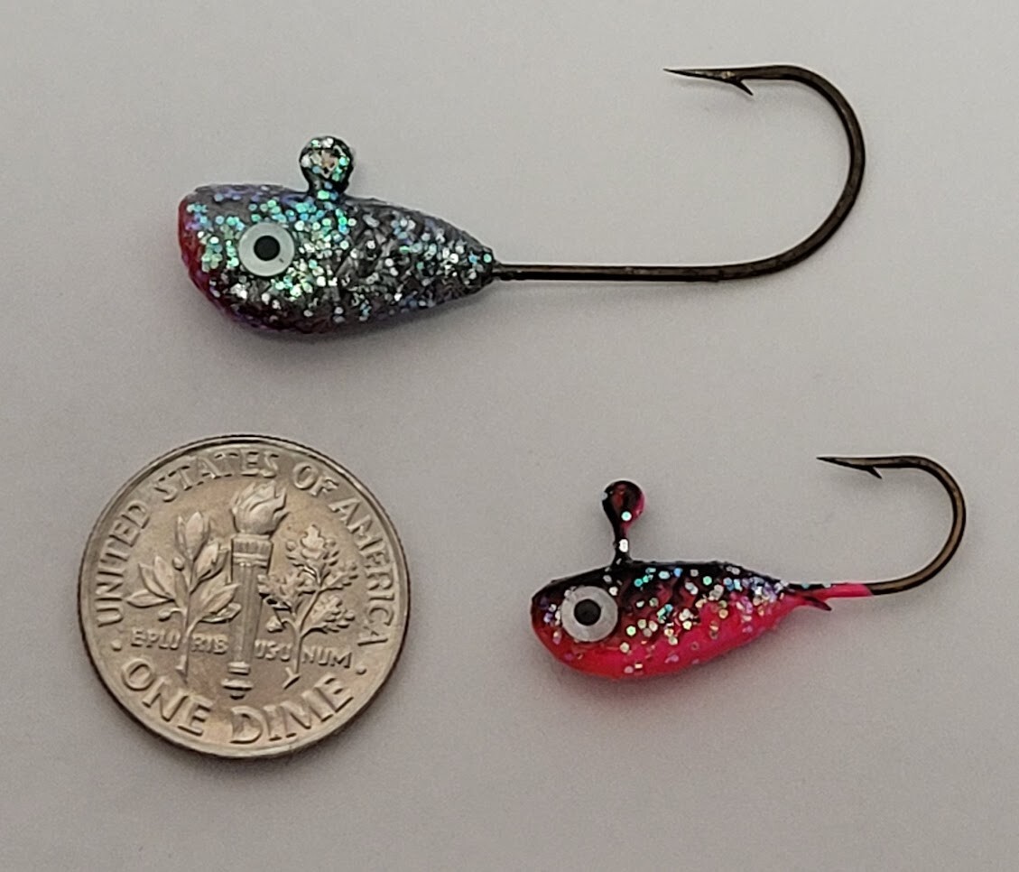 3 Packs 12 Jigs Total Hog Hunter Erie Dearie Glitter Jig 4 per pack 1/8 ...