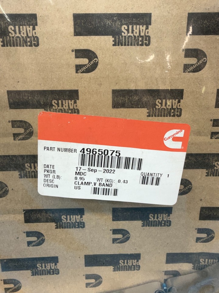 Genuine Cummins 4965075 T-Bolt V-Band Clamp For 15L QSX / ISX Engines ...