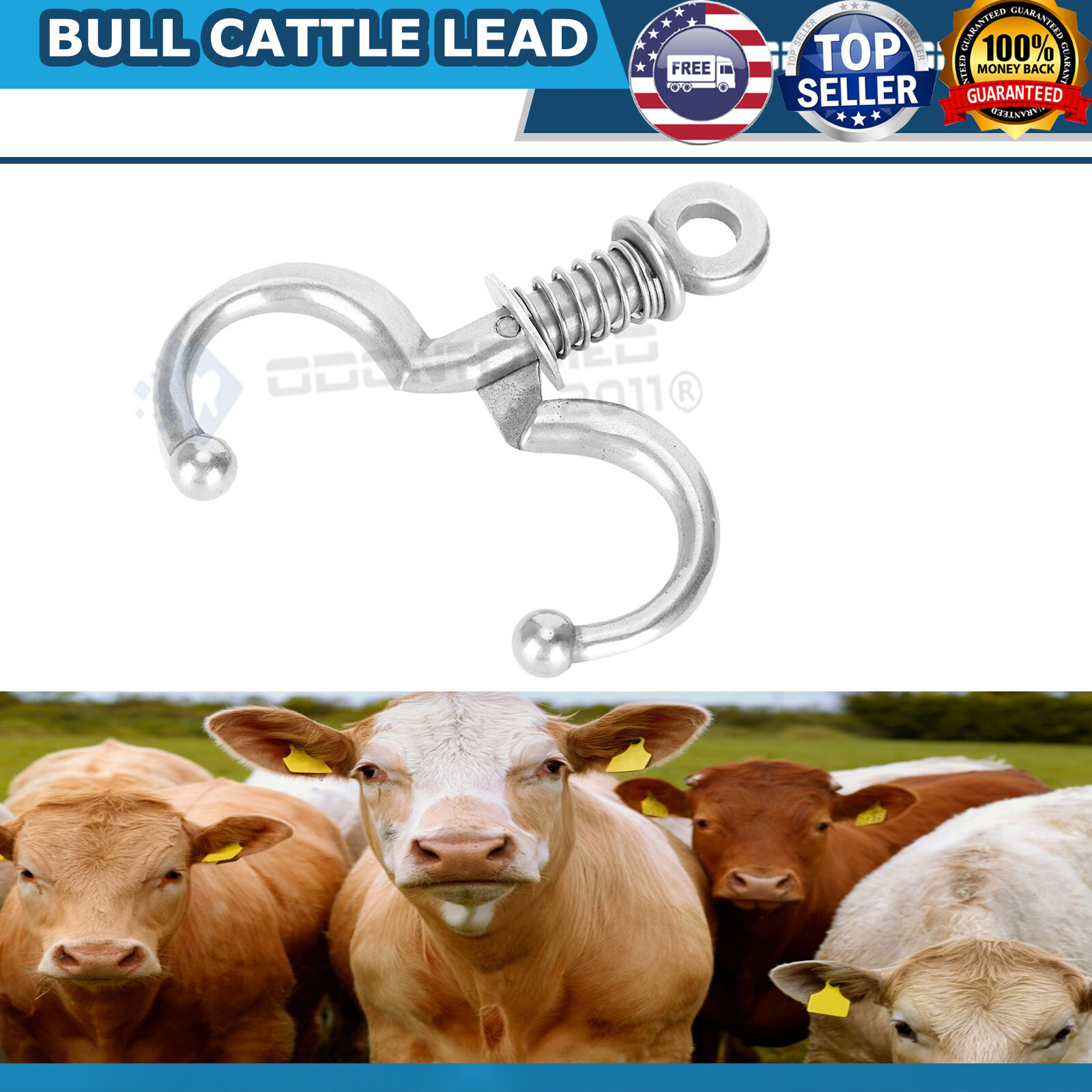 2 ODM 5" Spring Loaded Bull Lead Veterinary Surgical Instrument ...