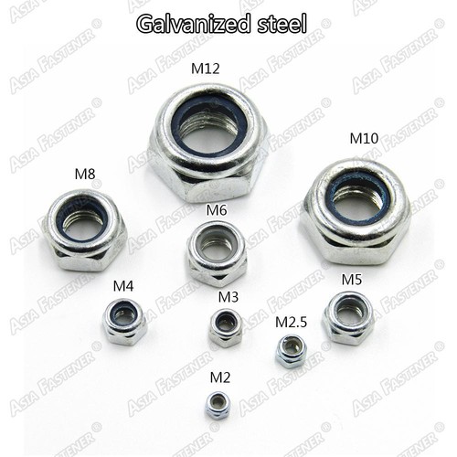 Locknut Hex nut Hexagon Locknuts with Nylon Insert Stainless Steel Black M2-M12 | eBay