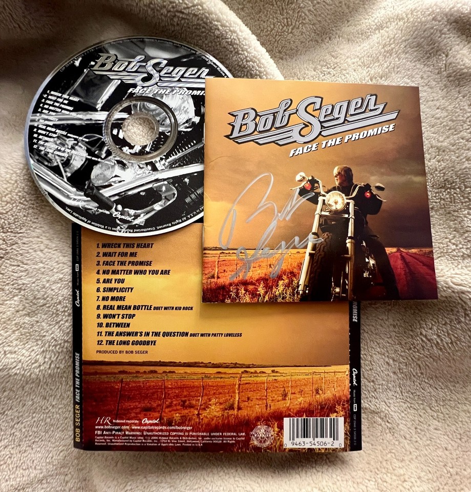 BOB SEGER - 2006 FACE THE PROMISE TOUR SIGNED CD POSTER & PASS! HARLEY ...