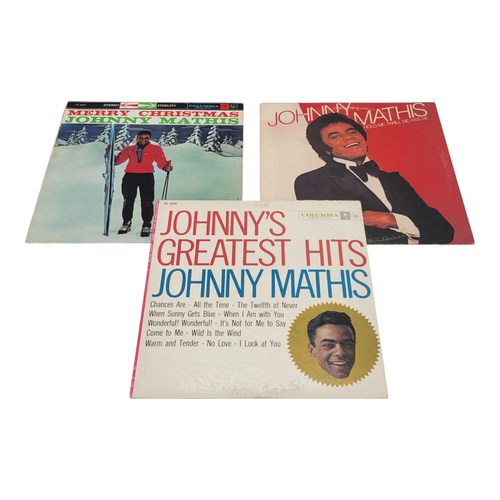 Johnny Mathis Vinyl LP Bundle Merry Christmas Johnnys Greatest Hits and ...