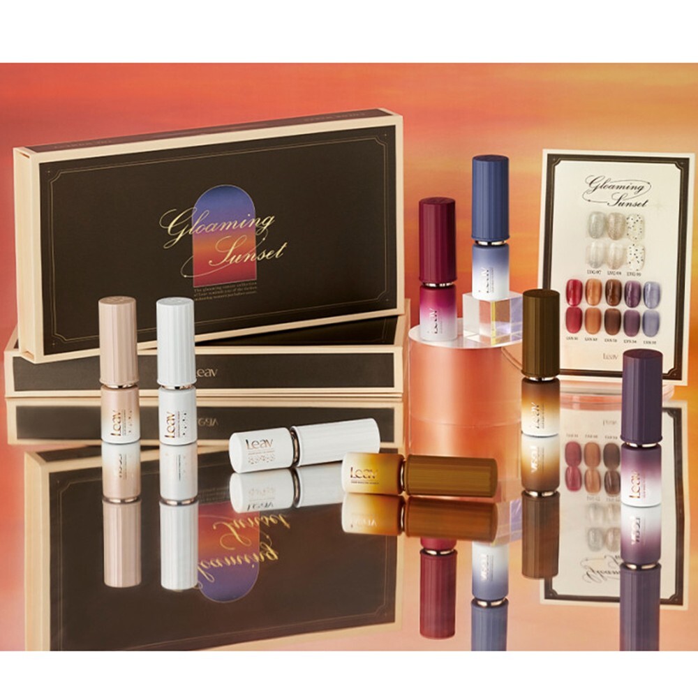 Leav Gel Gloaming Sunset 8 Colors SET Syrup Gel Nail Polish K-Beauty | eBay