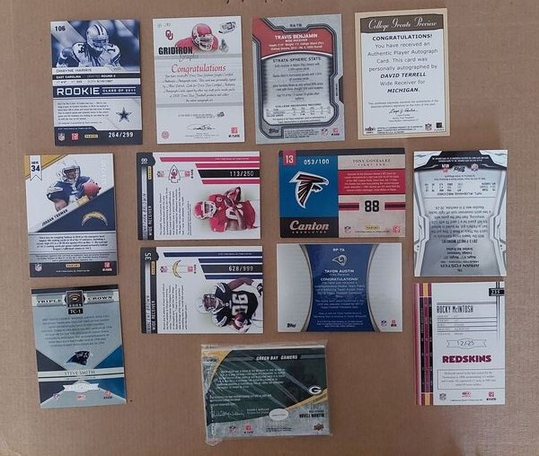11 Card Lot Authentic Auto/ Jersey/ mini-helmet/ Serial numbered ...