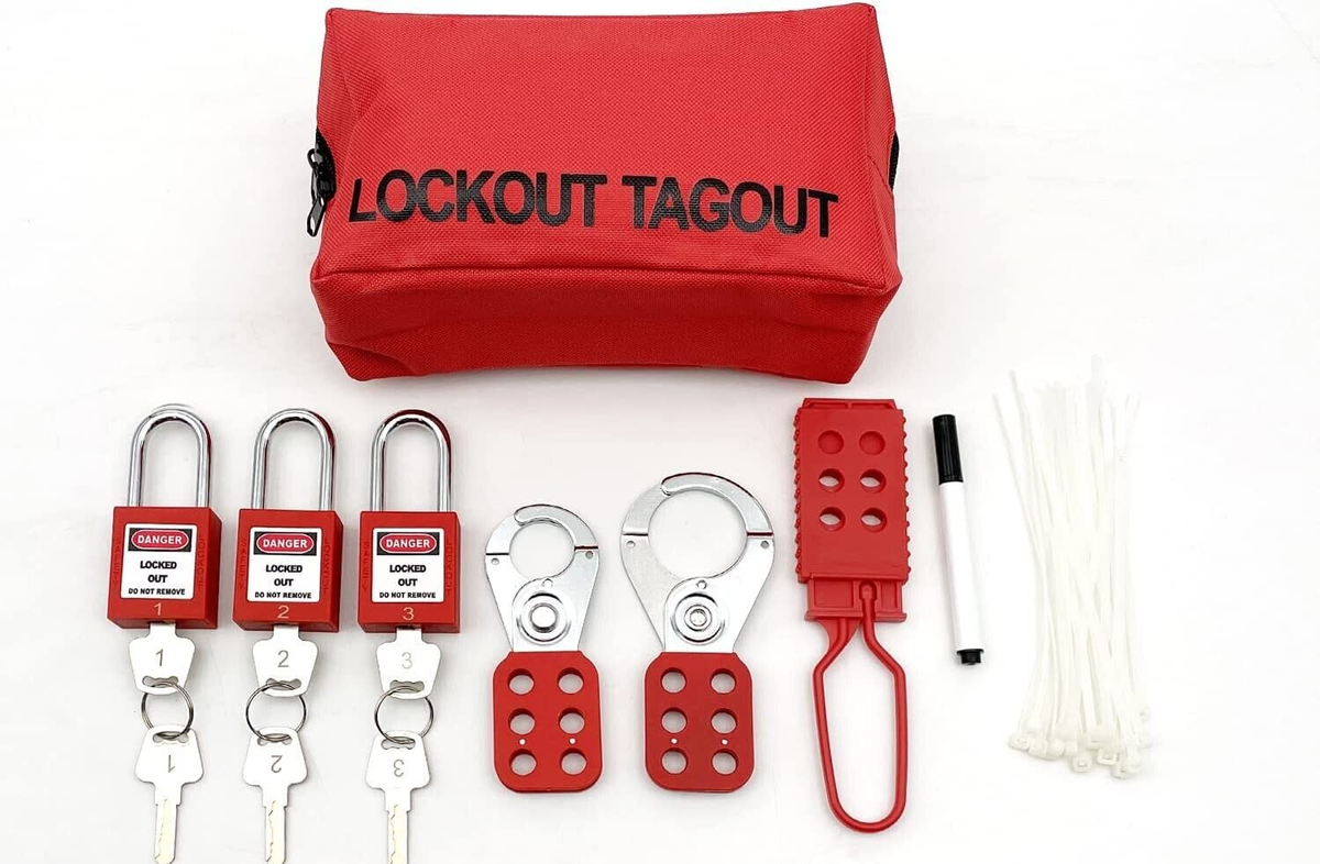 Lock Out Cable Lock Lockout Tagout Kit Electrical Loto - Clamp-On ...
