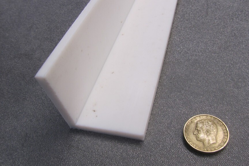 Teflon PTFE 90 Degree Angle, 1/4" Thick x 2.0" Arm Width x 48" Length ...