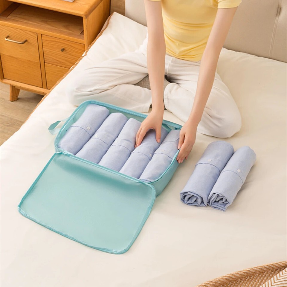 Travel Suitcase Packing Cubes Luggage Compression Bags Storage ...