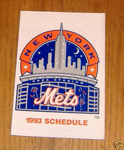new york mets pocket schedule 1993 MBL | eBay