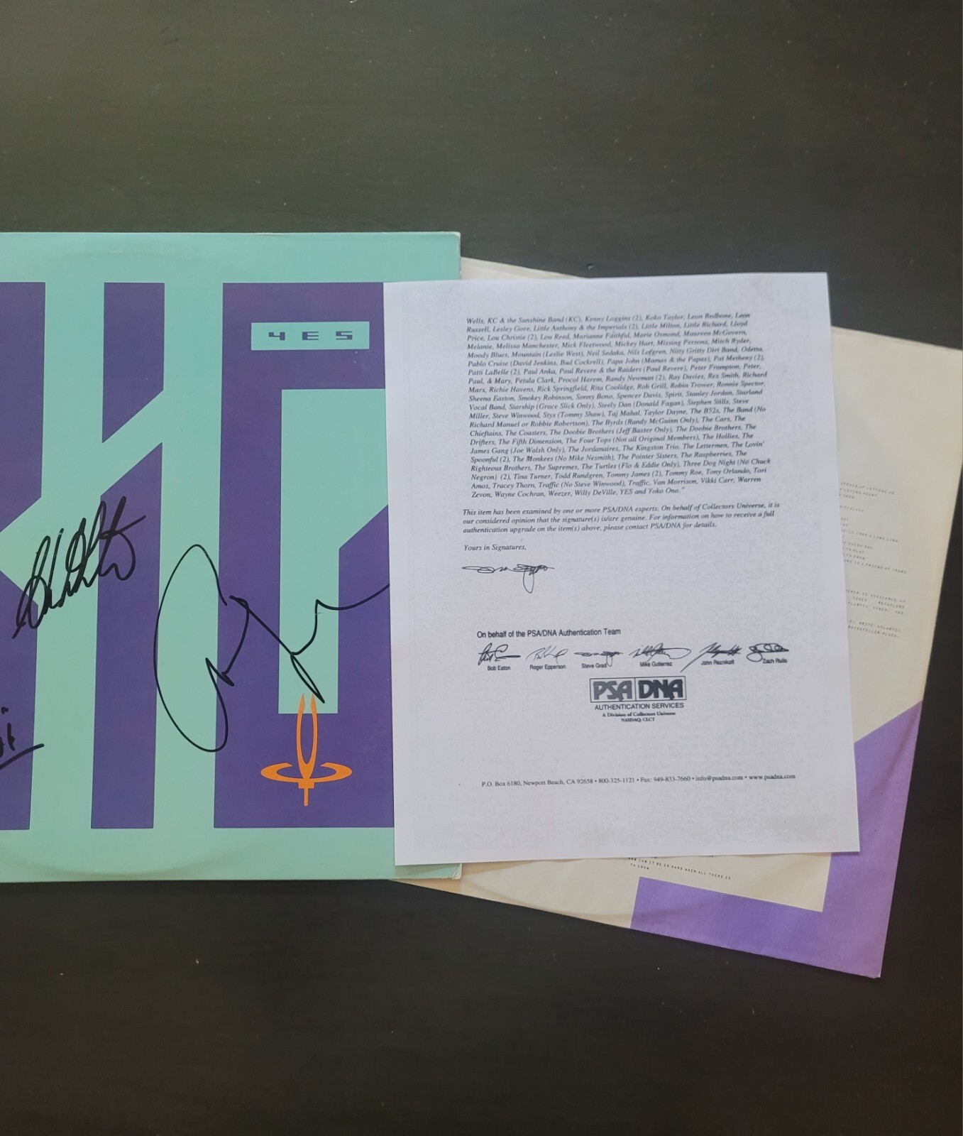 YES Autographed Album " BIG" WITH PSA COA | eBay