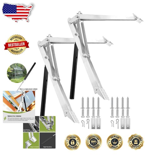 2PCS Automatic Greenhouse Vent Openers - Double Spring Design for ...
