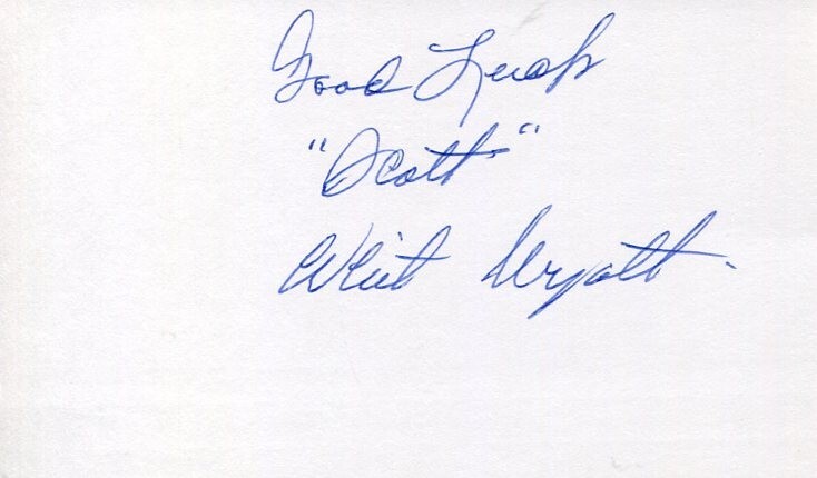 Whit Wyatt Brooklyn Dodgers Detroit Tigers Chicago White Sox Signed ...