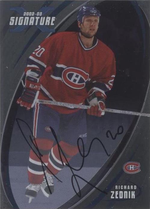2002-03 In the Game Be A Player Signature Series - Richard Zednik #025 ...