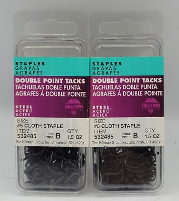Hillman 532485 Double Point Cloth Tack, #5 Steel (2 Pack Lot) NEW | eBay