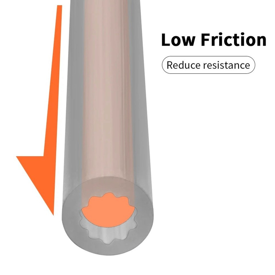 Star Shaped PTFE Tube 4mm OD Low-Resistance High Temperature Resistance ...