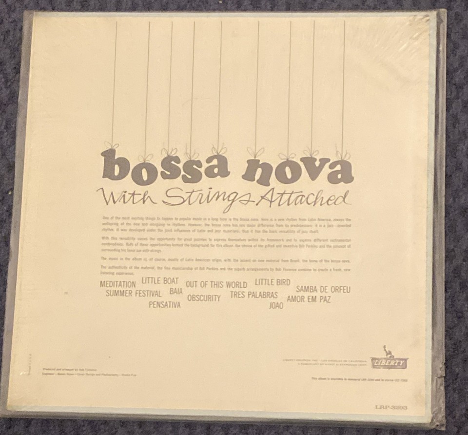 BILL PERKINS Bossa Nova with Strings 1963 Vinyl LP Mono Liberty LRP ...