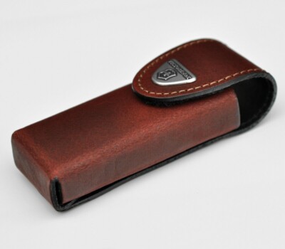 NEW Victorinox Swiss Army BROWN LEATHER Pouch for SWISSTOOL SPIRIT 4. ...