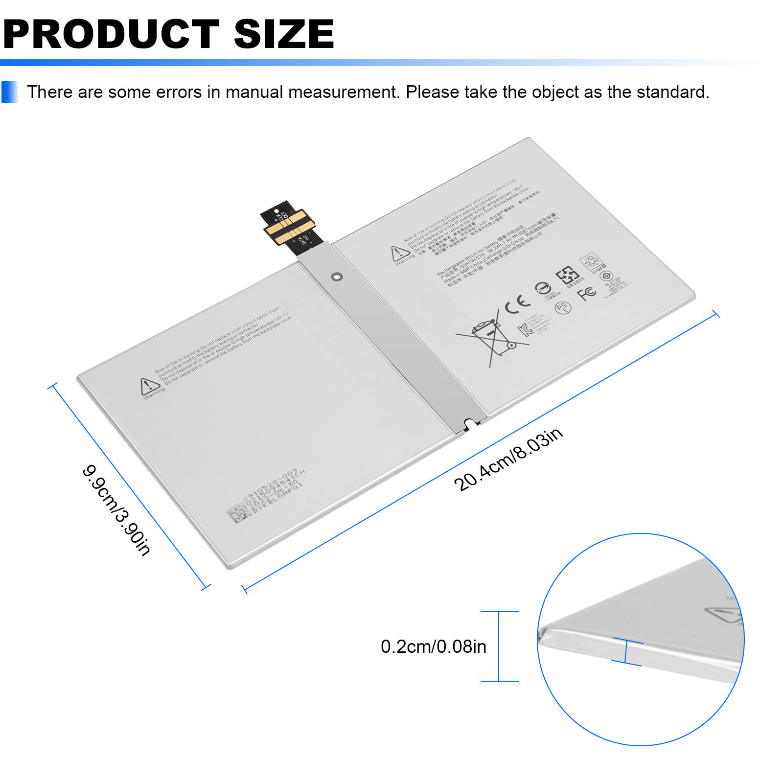 Replacement Battery DYNR01 For Microsoft Surface Pro 4 1724 12.3 ...