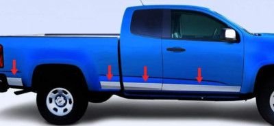 Stainless Steel Rocker Panel Fits 2015-2022 Chevy Colorado Extended Cab ...