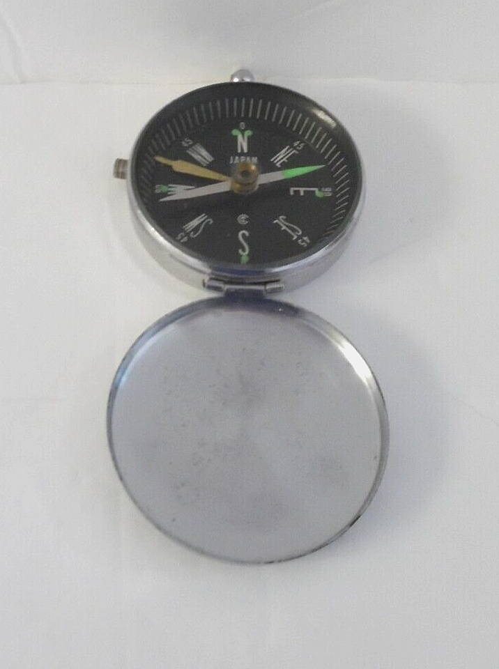 Vintage 1950's Chrome Locking Pocket Compass Made in Japan | eBay