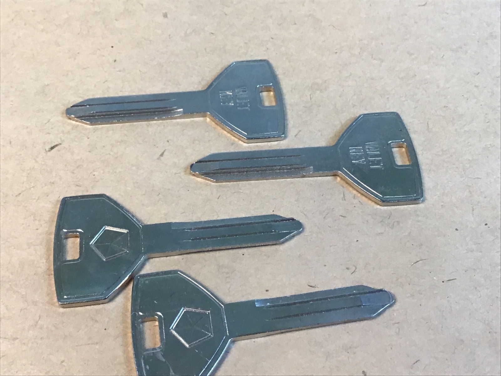 (4) Vintage VALET KEY Automobile Key Auto Car Vehicle Dodge Chrysler ...