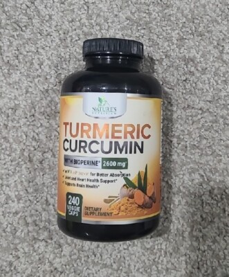 Turmeric Curcumin Max Potency Bioperine 2600mg *LARGER 240 Capsule | eBay