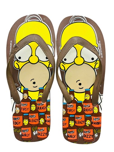 The Simpsons - 2005 - Genuine Men’s Flip Flops - US 11/12 - Homer/Duff ...