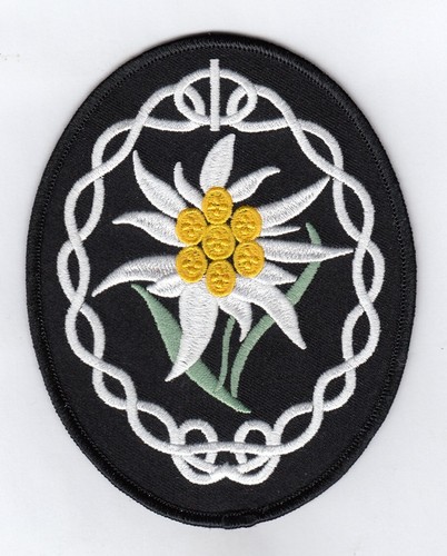 Edelweiss Mountain Gebirgsjager repo patch 4" embroidered oval patch | eBay