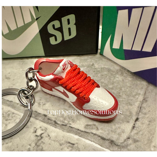 Nike SB Dunks 3D Keyring Trainer University Red/ White keychain only no ...
