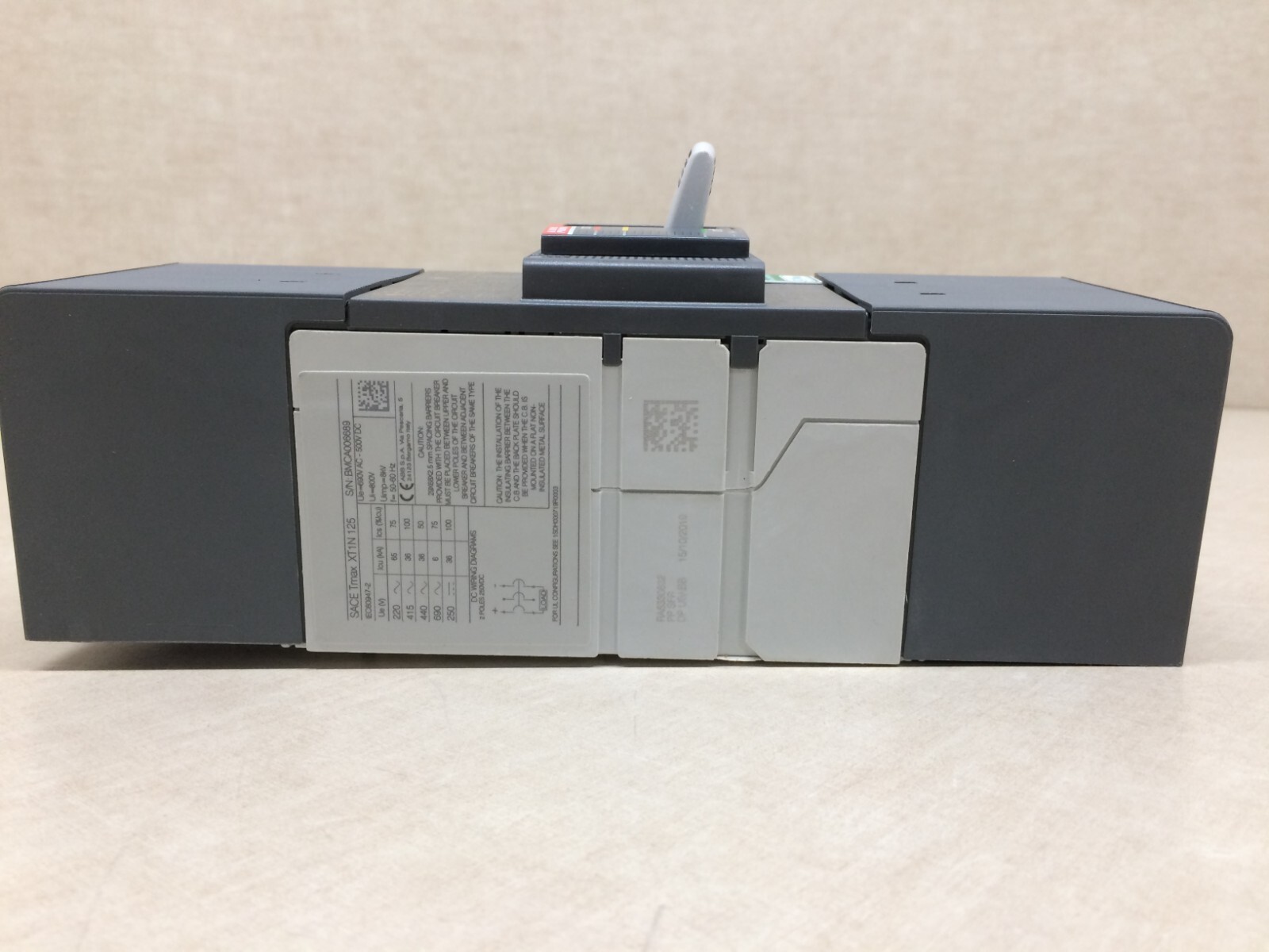 ABB SACE Tmax XT1N 125 3 Pole Circuit Breaker IEC60947-2 ...