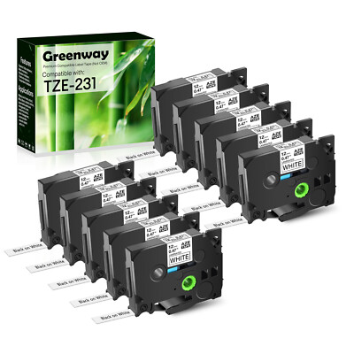 10PK Labels Compatible with Brother TZe 231 TZ-231 PT-D400VP D600 H110 ...