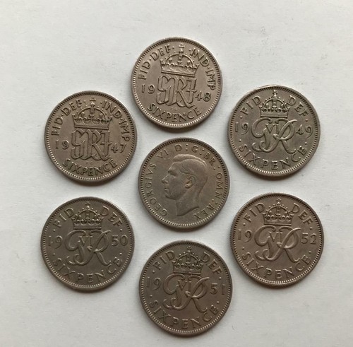 SIXPENCE TANNER 6d 1947-1967 LUCKY CHOOSE YOUR YEAR CLEAN AND CLEAR ...