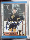 4 Signed Boston Bruins Cards Andy Brickley/Fred Stanfield/Ted Donato ...