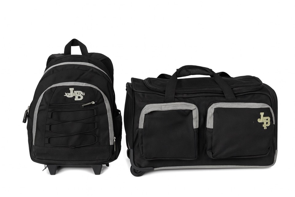 Joe Boxer Rolling Luggage Set – Rolling Backpack + Rolling Duffel Bag ...