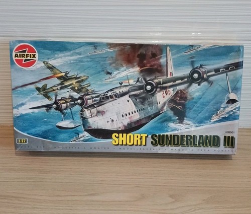 AIRFIX 1/72 SCALE SHORT SUNDERLAND III FLYING BOAT PLANE MODEL KIT ...