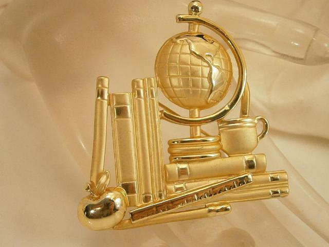 Showy Vintage 1950's AJC Teachers Brooch 1095jl | eBay