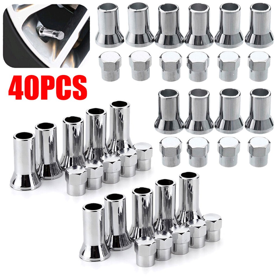 TR413/TR414 Chrome Car Truck Tire Wheel Tyre Valve Stem Hex Caps w ...