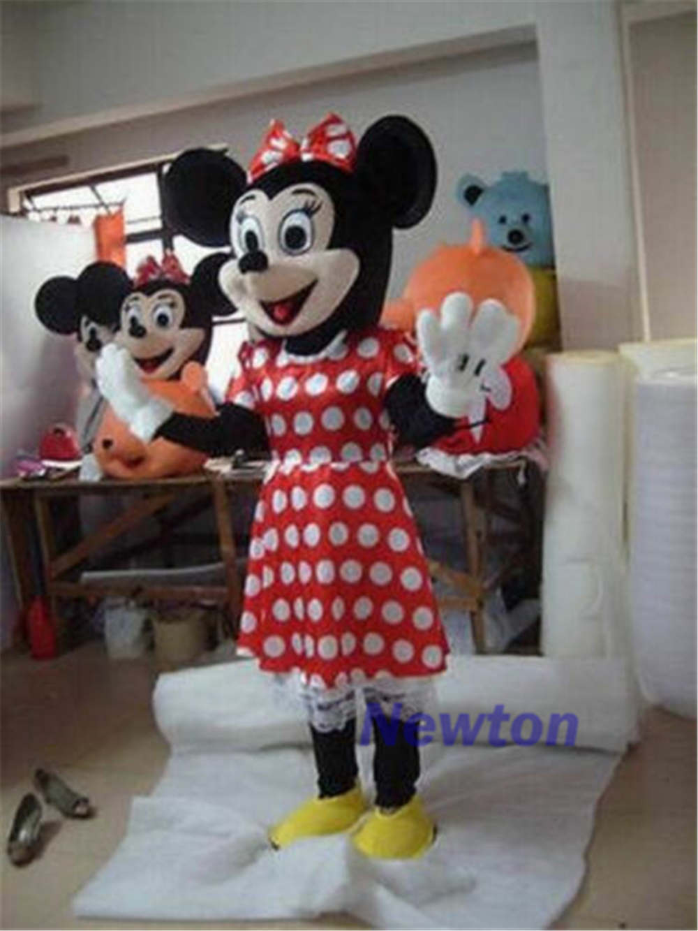 MICKEY MOUSE AND MINNIE MOUSE Mascot Costume Suit Party Fancy Dress ...