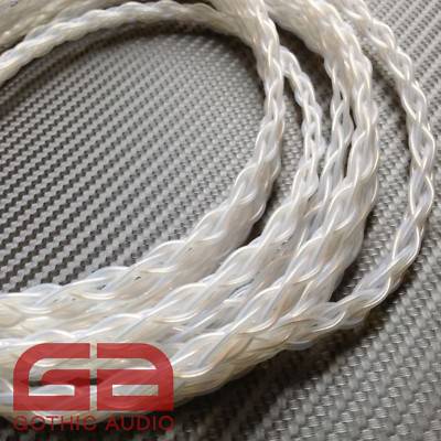 0.5m 5N OCC 6X 26AWG SOLID PURE SILVER CONDUCTORS BRAIDED CABLE | eBay UK