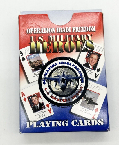 🇺🇸 Operation Iraqi Freedom US Military Heroes Playing Cards Pres Bush ...
