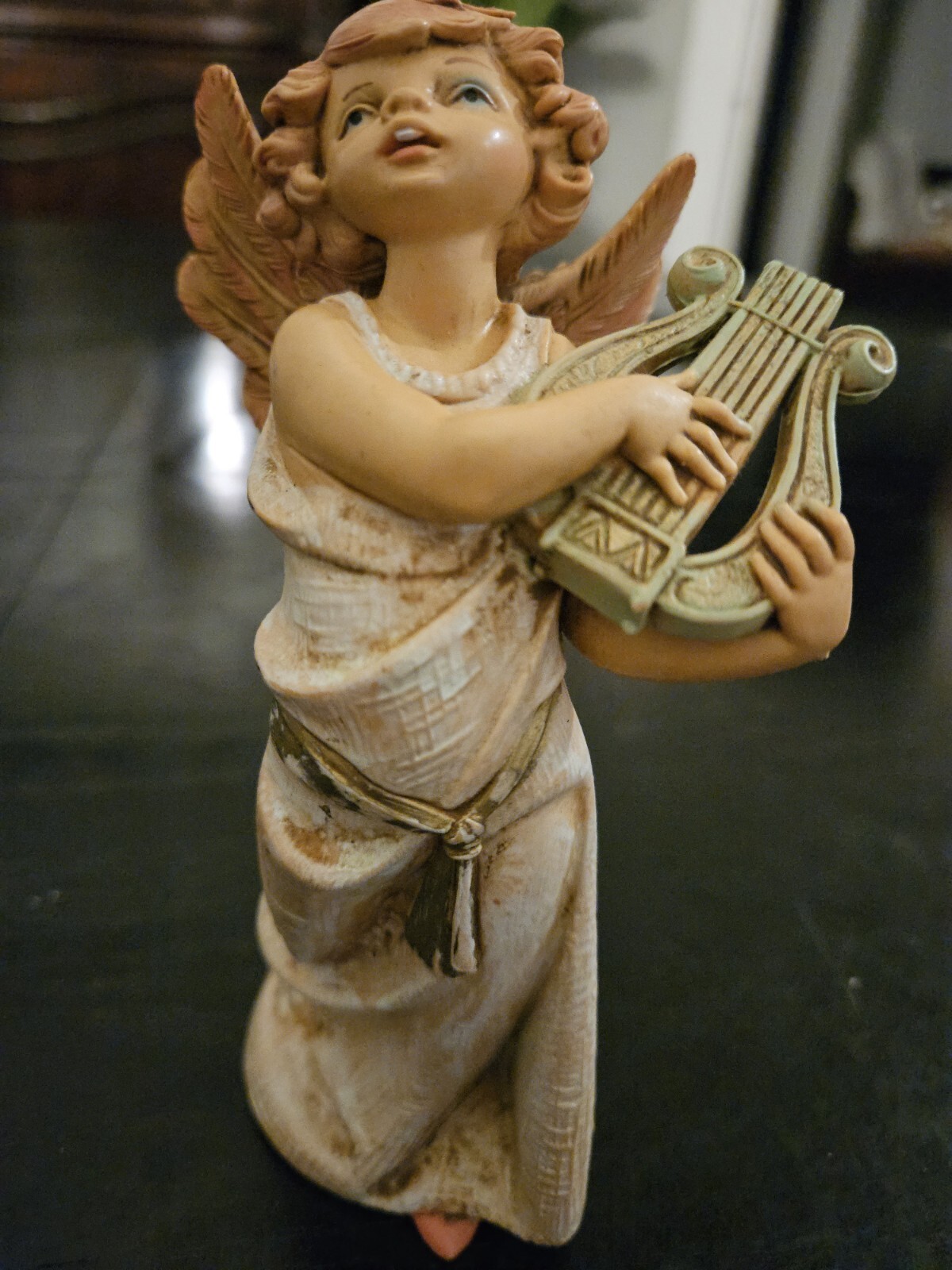 6 1/4" Tall Fontanini Angel Musician Playing Lyre | eBay