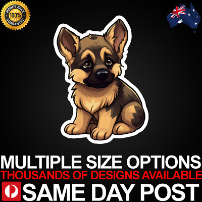 CUTE CHIBI GERMAN SHEPHERD Vinyl Car Sticker Decal Cheap Laptop Dogs ...