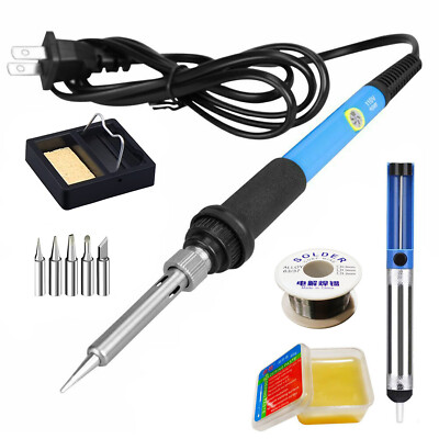 60W Soldering Iron Kit Electronics Welding Irons Solder Tools ...