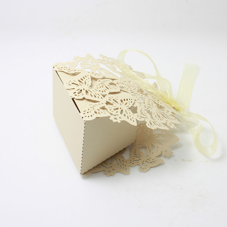 Lace Laser Cut Wedding Favor Boxes with Ribbon Cake Candy Gift Boxes 20 ...
