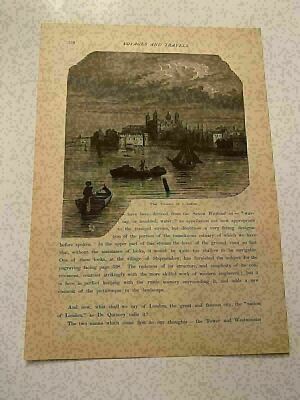 KP135) The Tower Of London Thames River Entrance London England 1887 ...