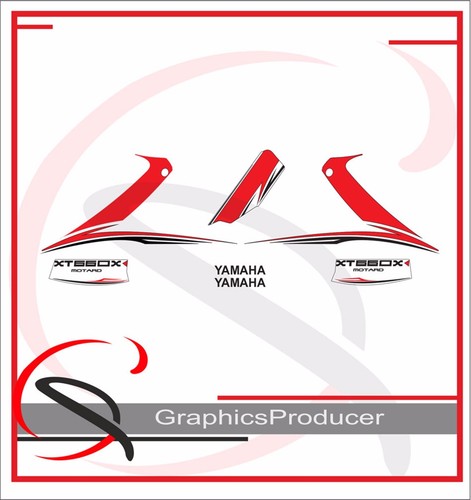 Yamaha Xt660X Decals Stickers Reproduction New Full Set White ...